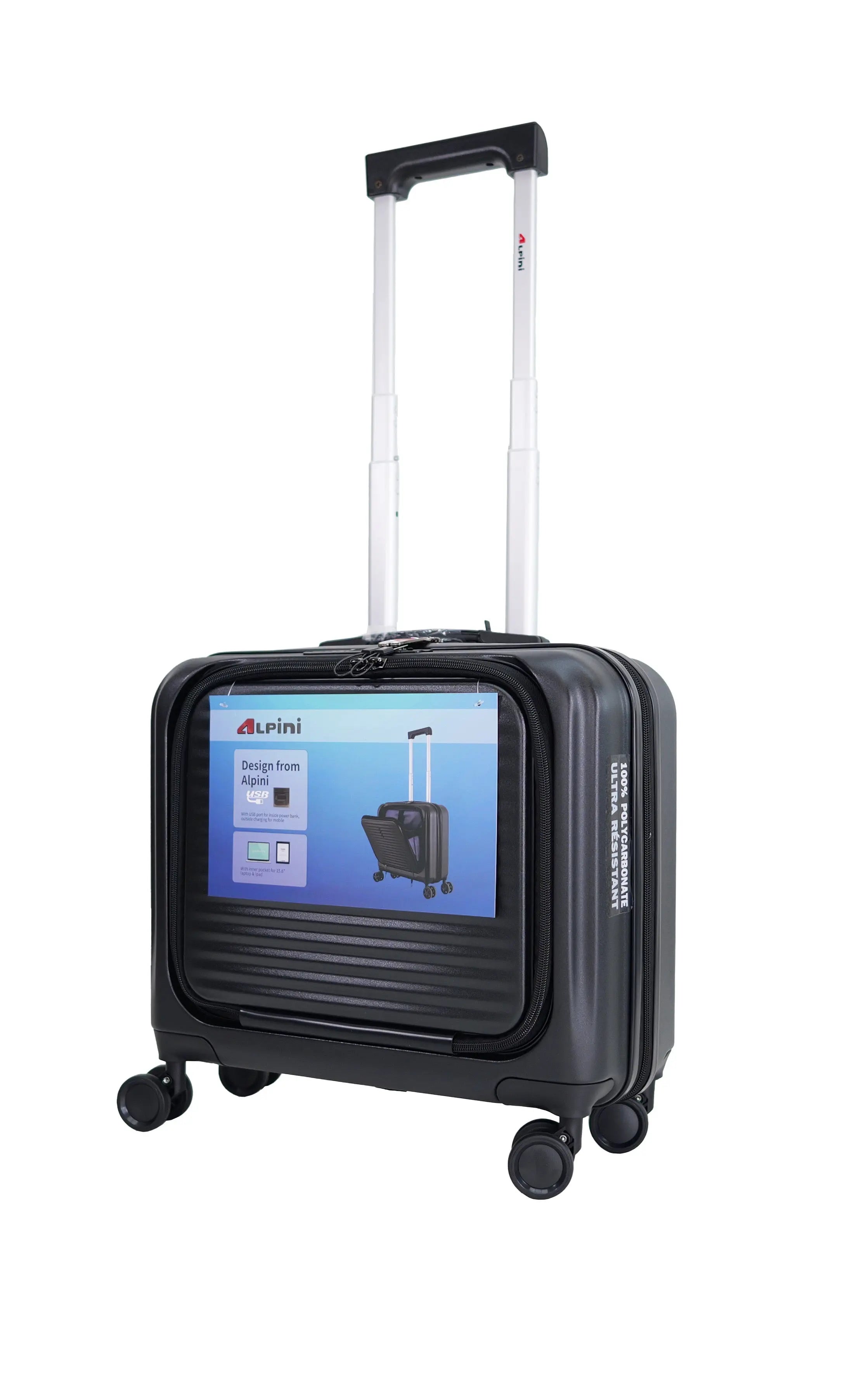 Pilot case Trolley size 45 cm B-Pilot R Alpini Black - Lucky Bag™